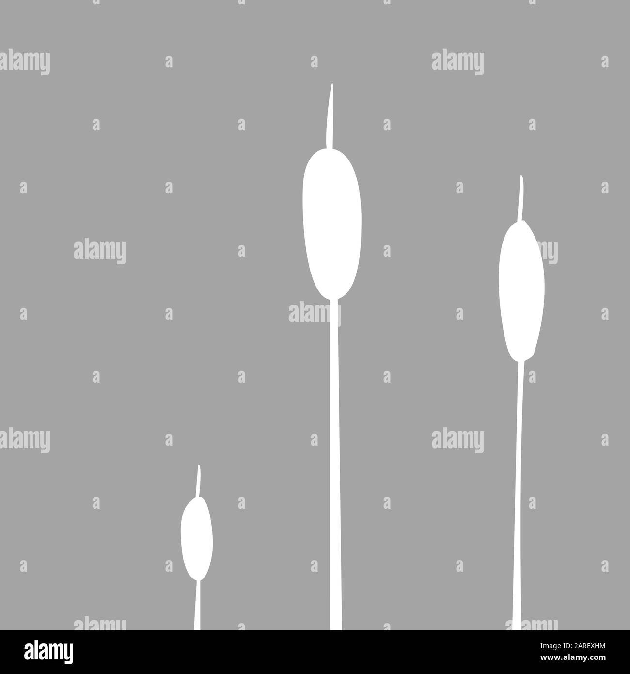 Silhouette of Reed Bush. Vector Illustration Stock Vector Image & Art ...