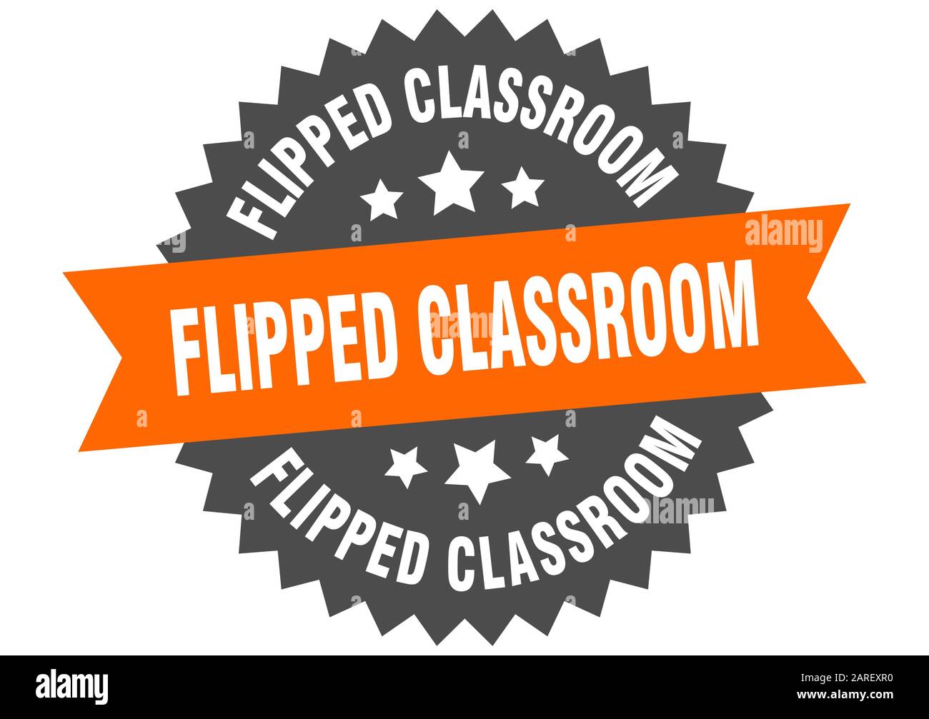 flipped classroom sign. flipped classroom circular band label. round ...