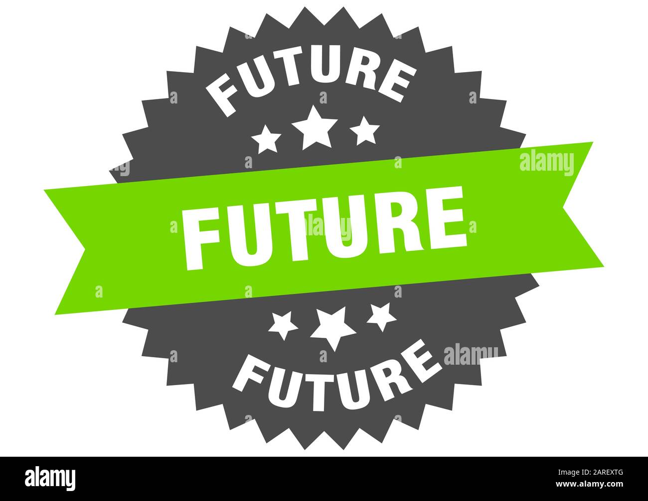 future sign. future circular band label. round future sticker Stock ...