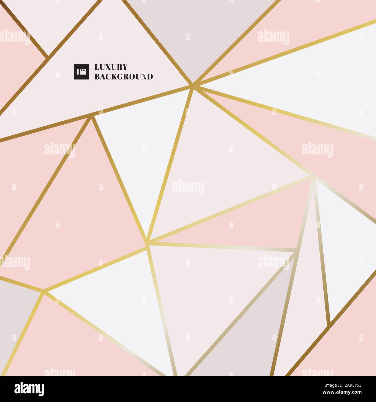 Abstract elegant geometric triangle pink gold color background. Trendy ...