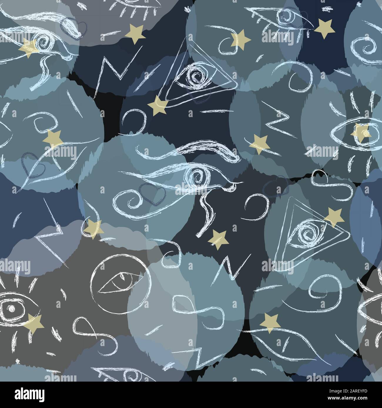 Seamless open eye pattern on blue background. Repeating eye background ...