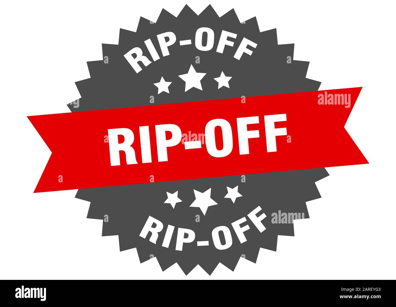 rip-off sign. rip-off circular band label. round rip-off sticker Stock ...