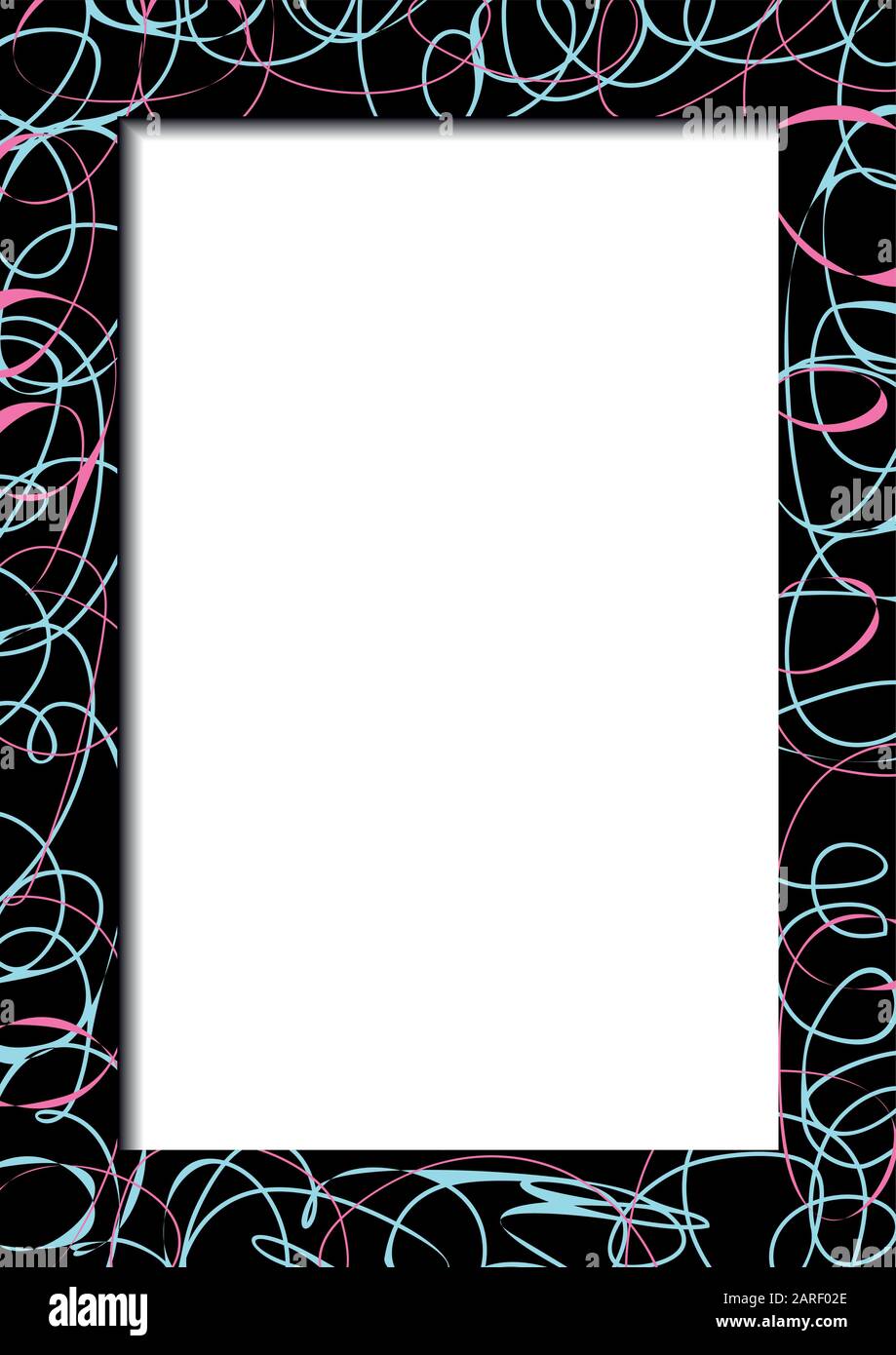 Abstract dark frame with scribbles Stock Vector Image & Art - Alamy