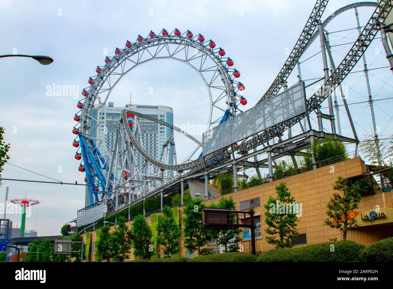 Roller coaster at amusement park Tokyo Metropolis Japan Stock Photo - Alamy