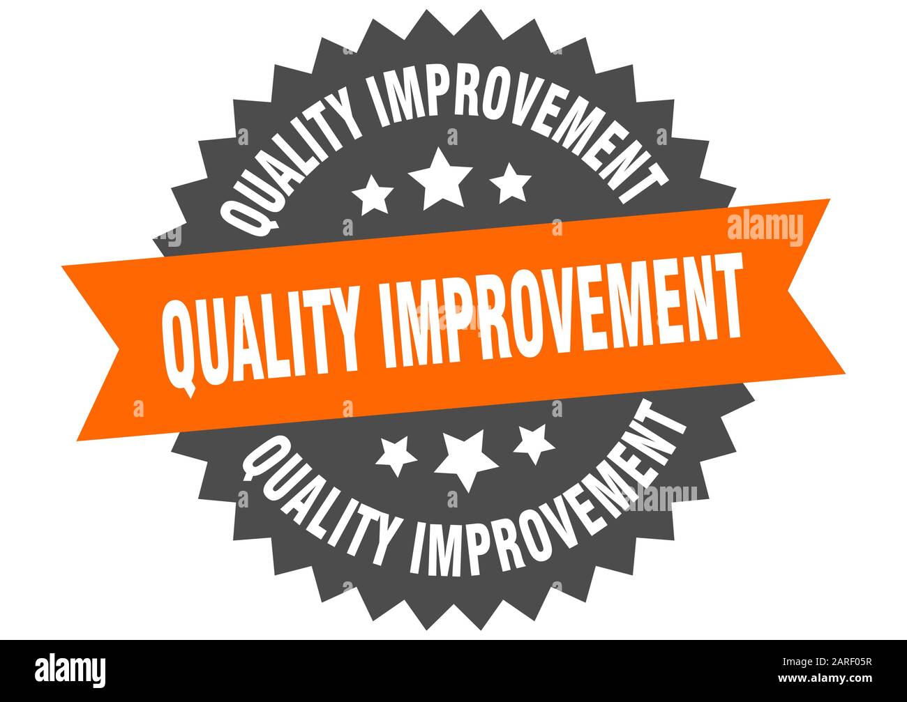 quality improvement sign. quality improvement circular band label ...