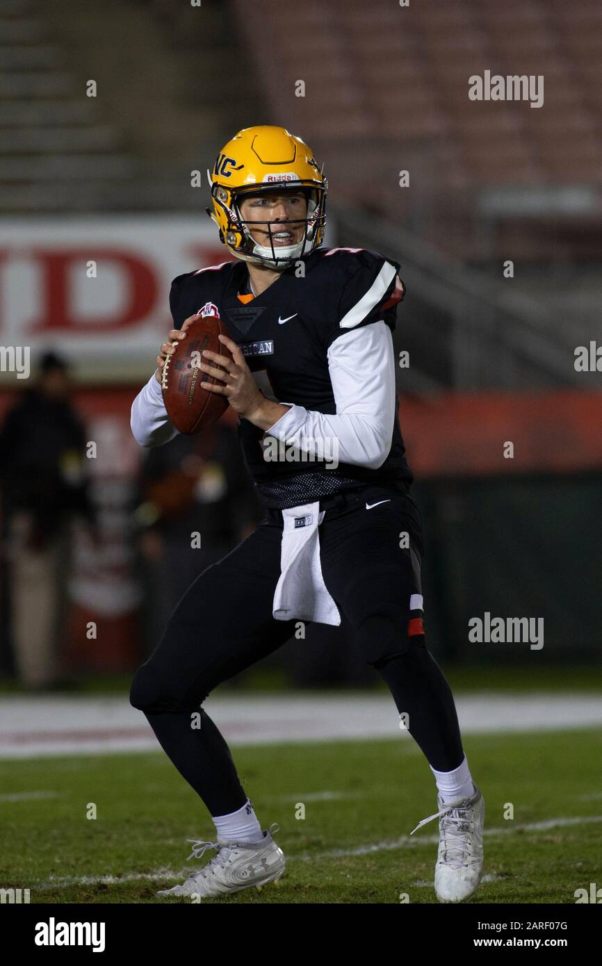 American quarterback Jacob Knipp (7) of Northern Colorado looks to pass ...