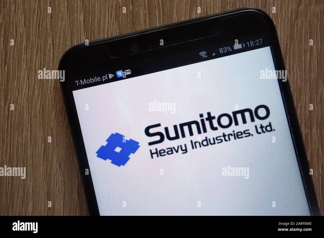 Sumitomo Heavy Industries, Ltd. logo displayed on a modern smartphone ...