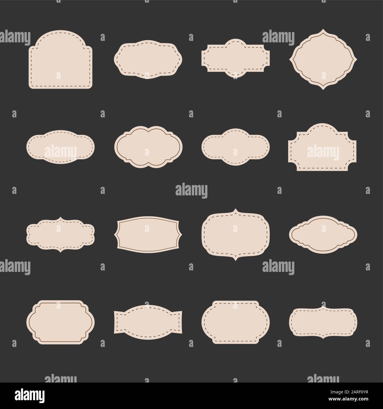 Vintage labels set. Paper design elements collection Stock Vector Image ...