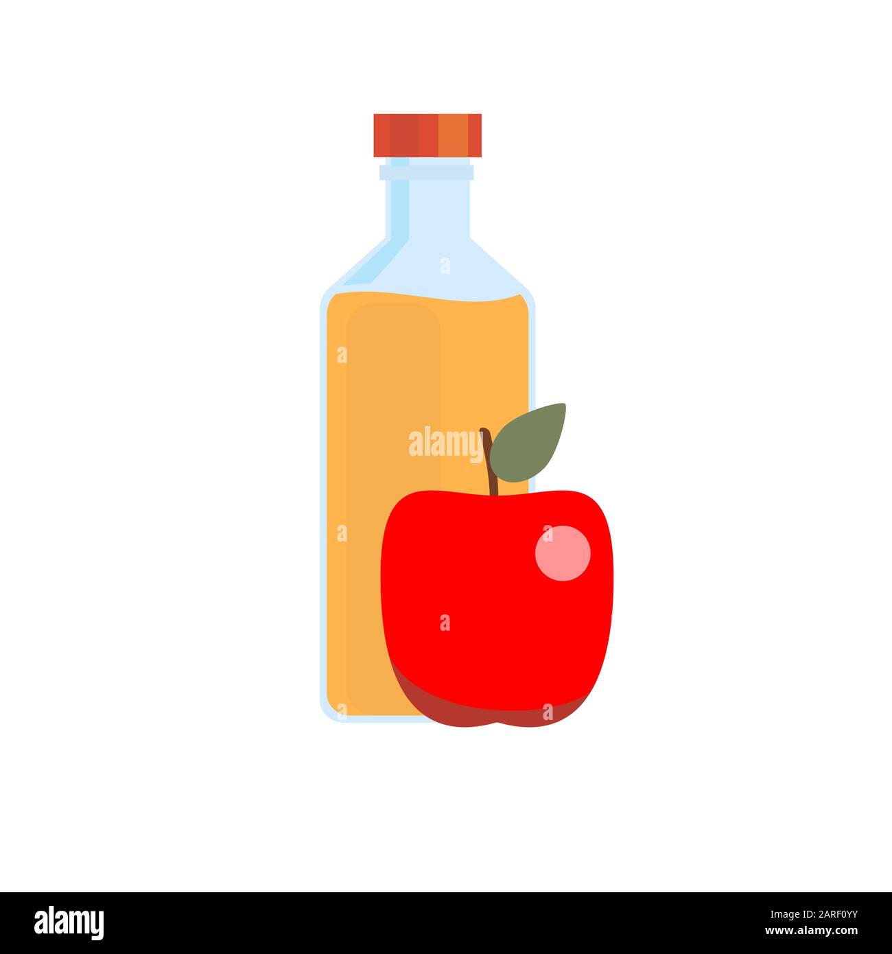 Red yellow apple icon Stock Vector Images - Alamy