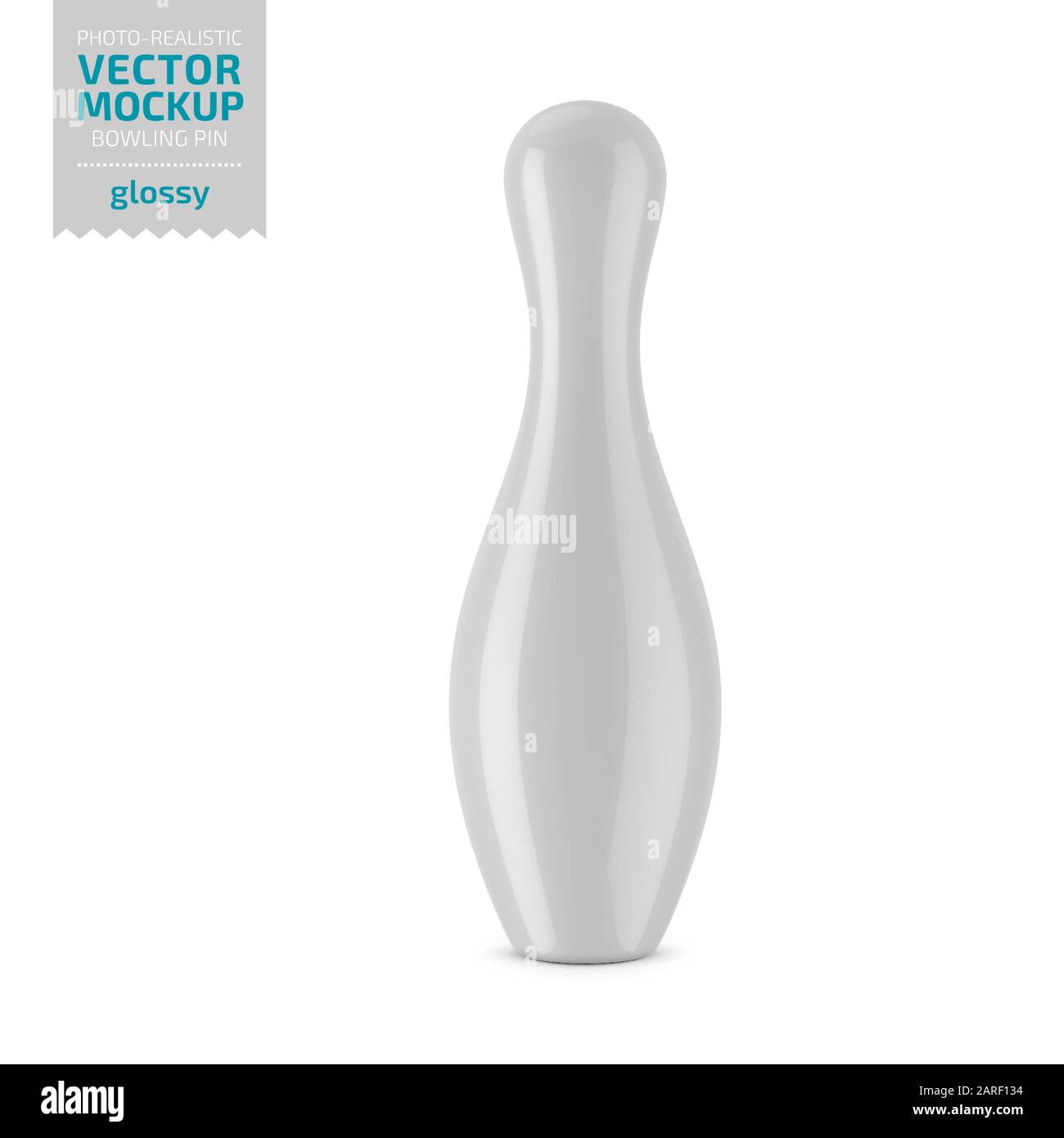 White glossy bowling pin vector mockup Stock Vector Image & Art - Alamy