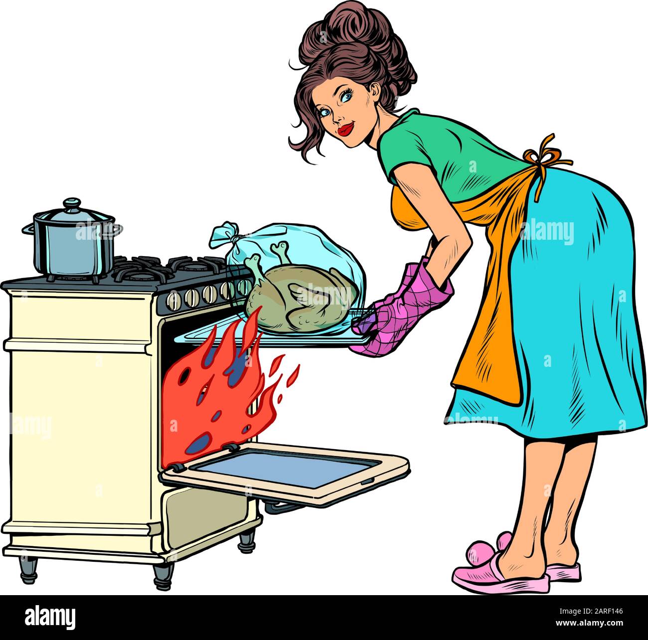 Food burnt Stock Vector Images - Alamy