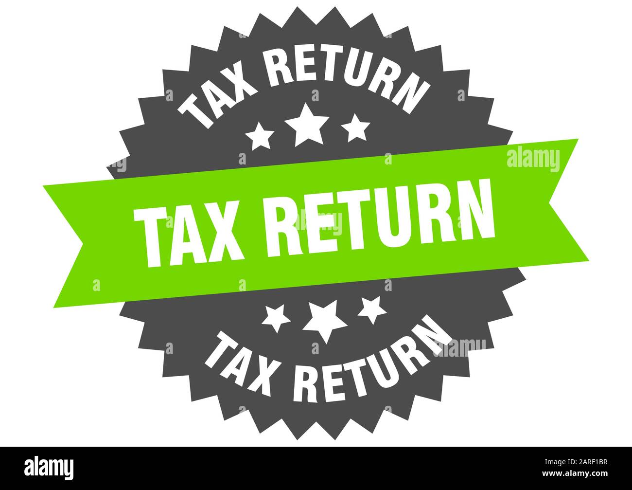 tax return sign. tax return circular band label. round tax return ...