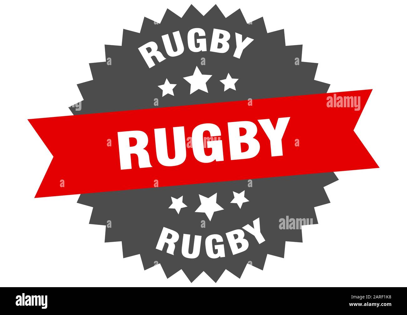 rugby sign. rugby circular band label. round rugby sticker Stock Vector ...