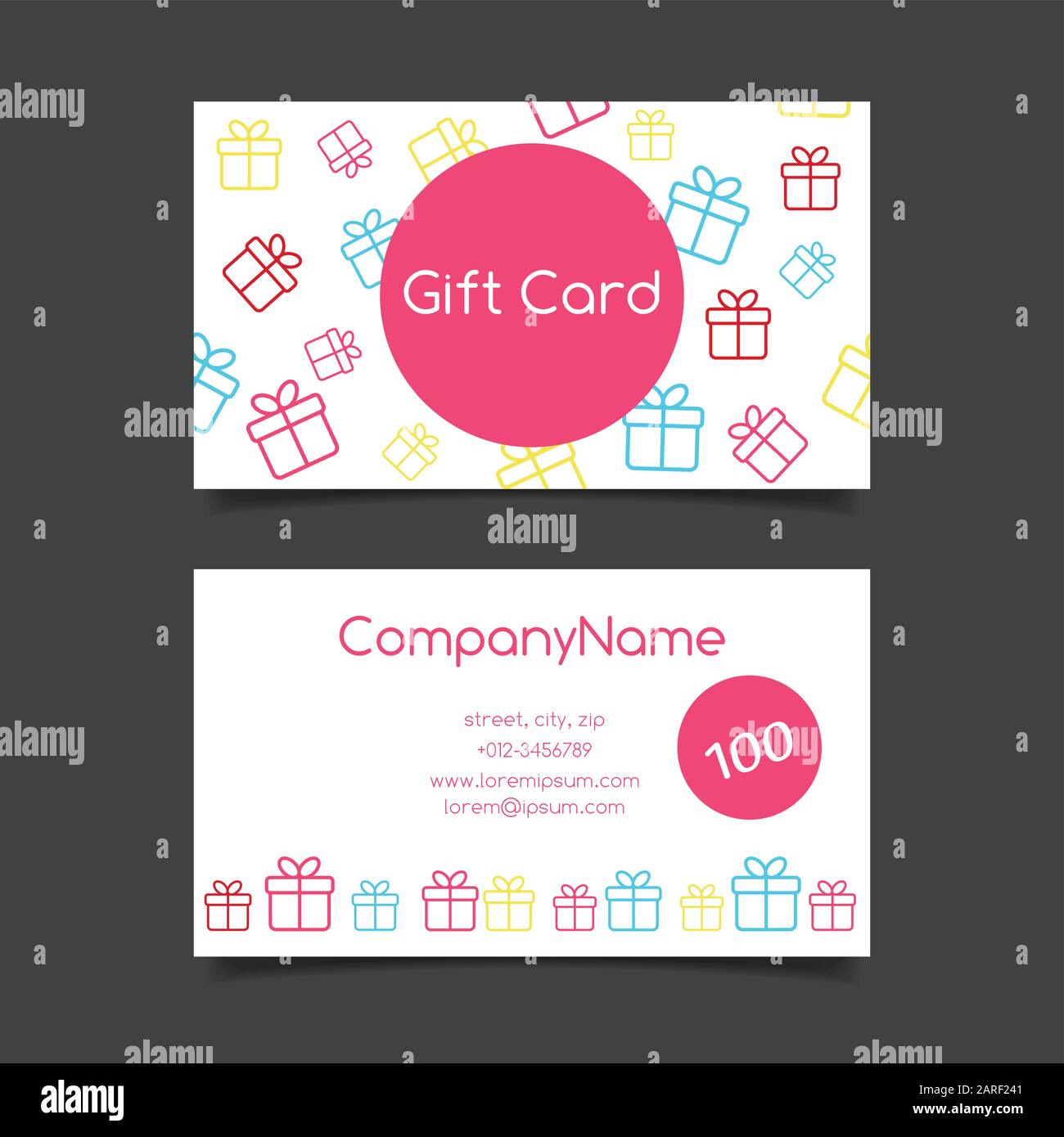 Gift card vector template Stock Vector Image & Art - Alamy