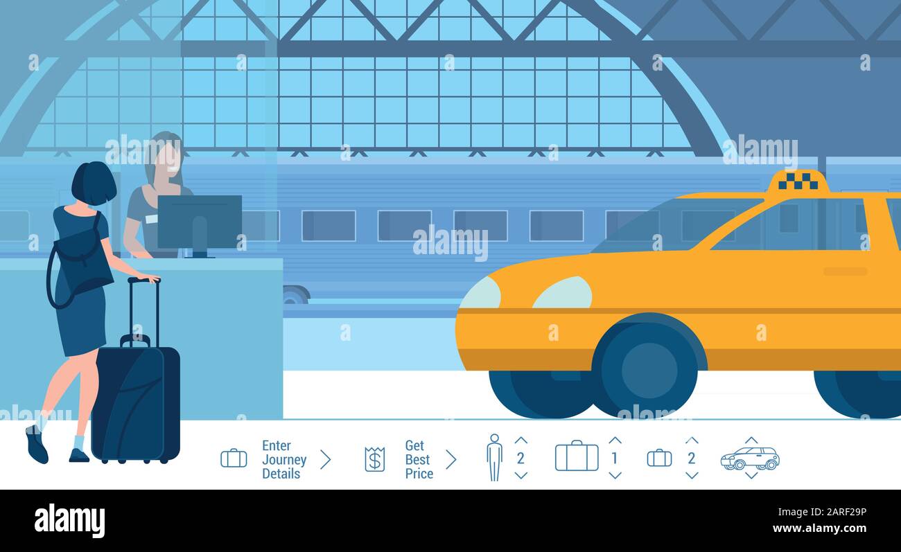 People order taxi online Stock Vector Images - Alamy