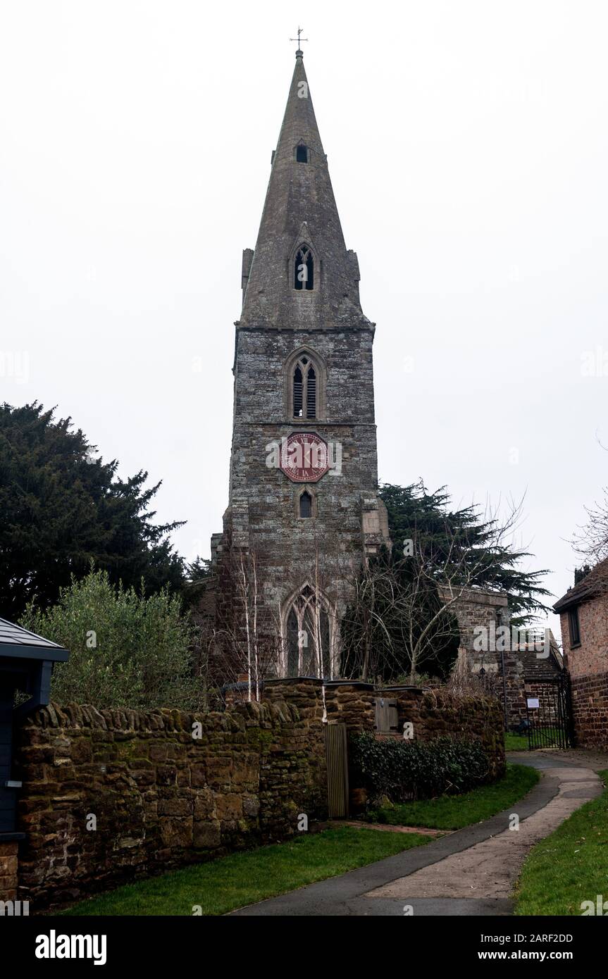 St. Andrew`s Church, Broughton, Northamptonshire, England, UK Stock ...