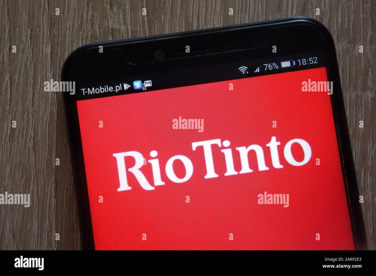 Rio Tinto logo displayed on a modern smartphone Stock Photo - Alamy