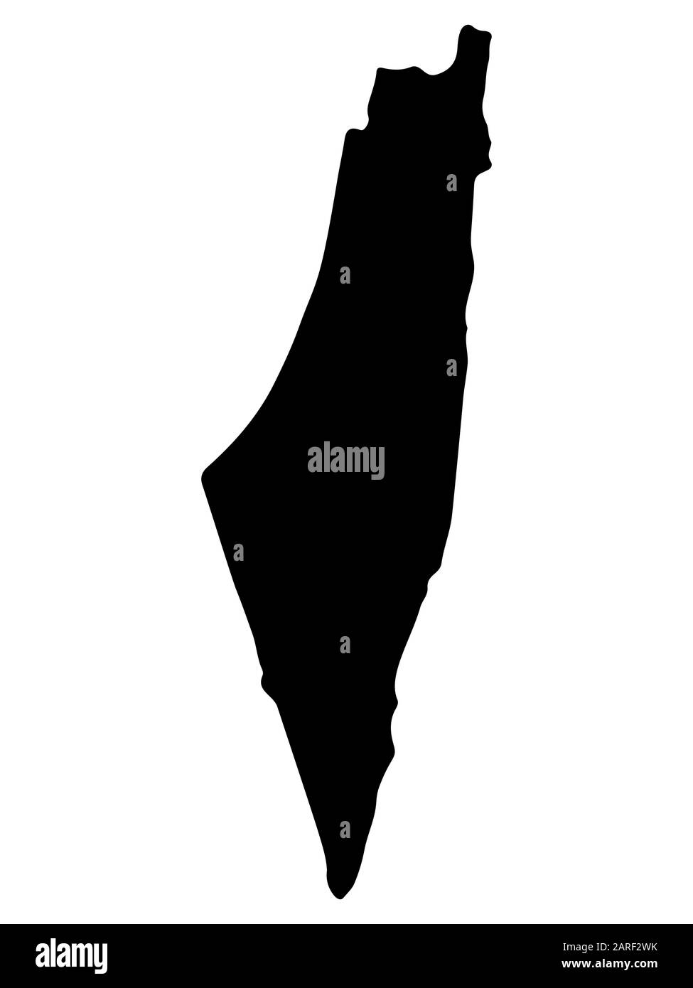 Palestine map vector illustration Black and White Stock Photos & Images ...