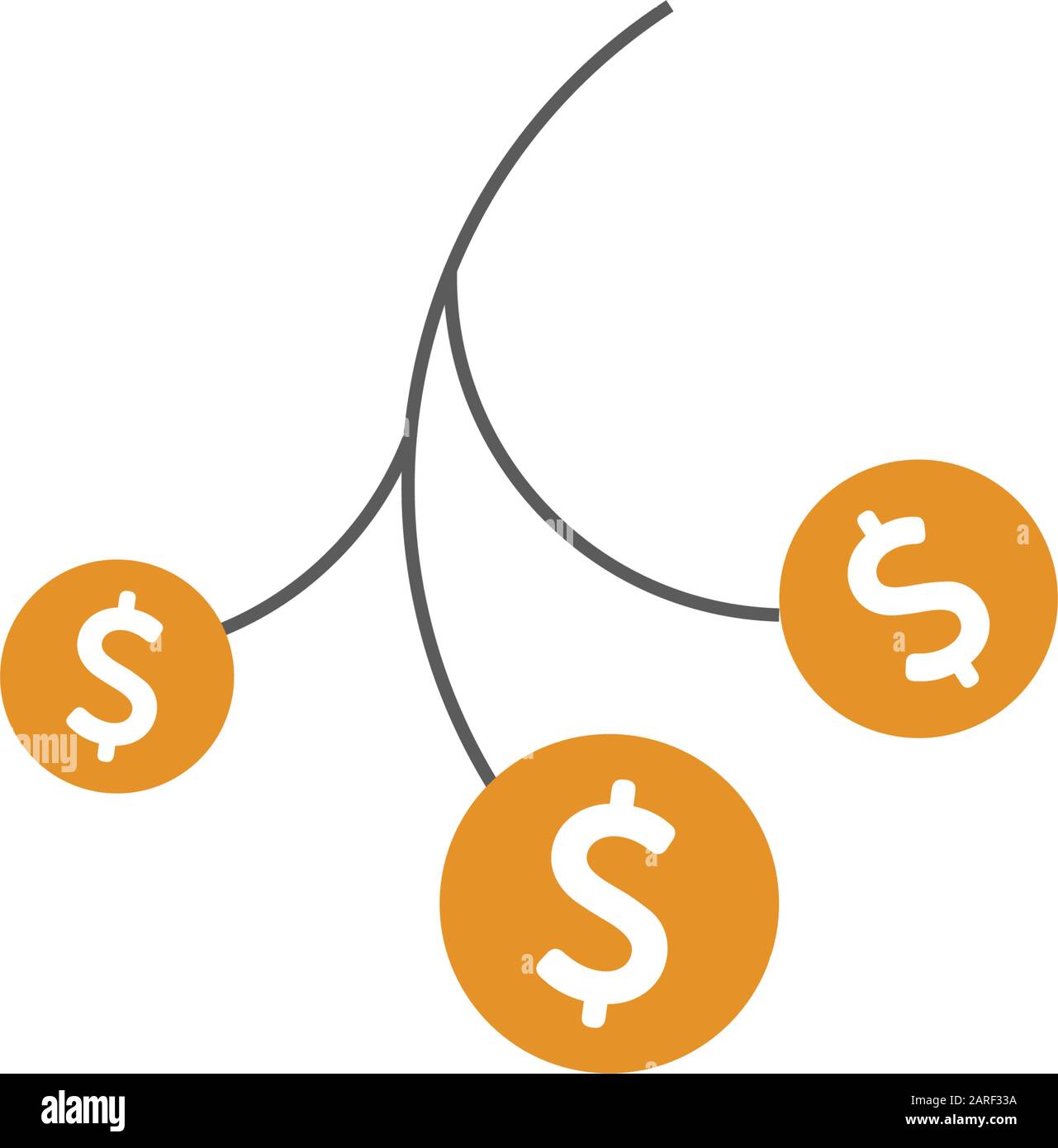 Financial concept. Money tree - symbol of successful business. Vector ...