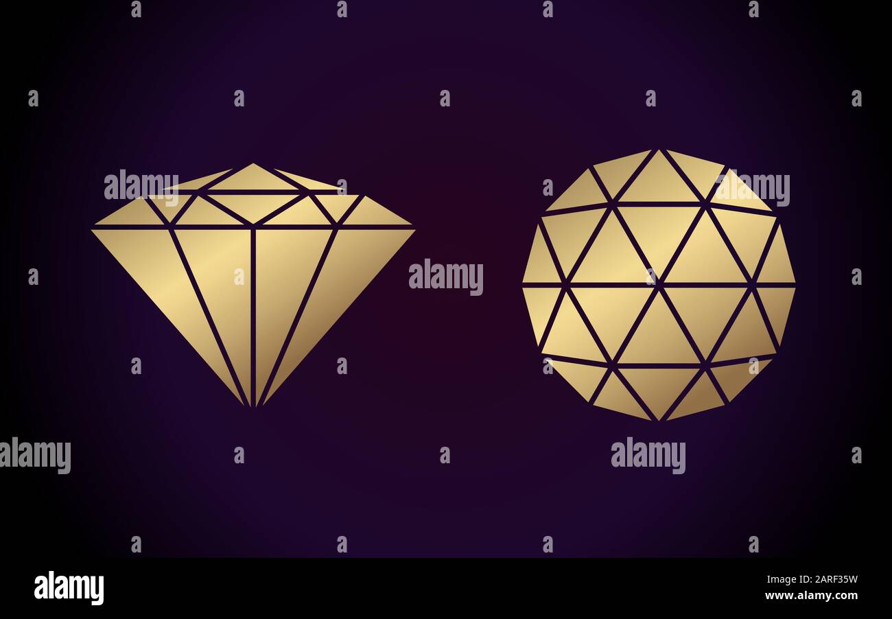 Gold luxury symbol. Jewelry icon. Golden gem vector illustration Stock ...