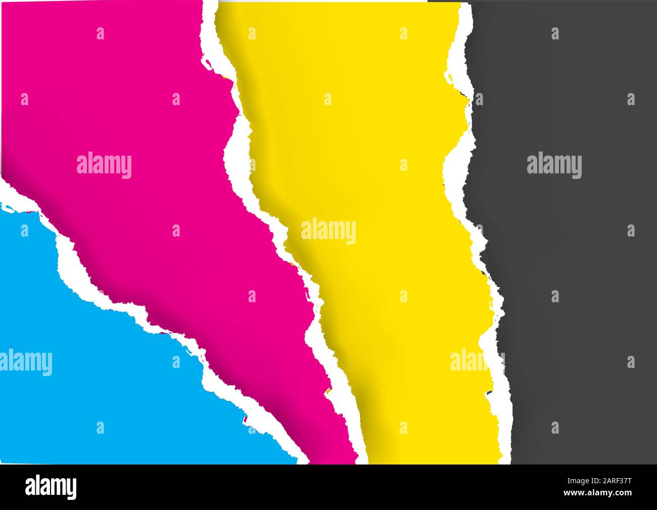 Ripped Paper background with Print Colors. Colorful Ripped paper with ...