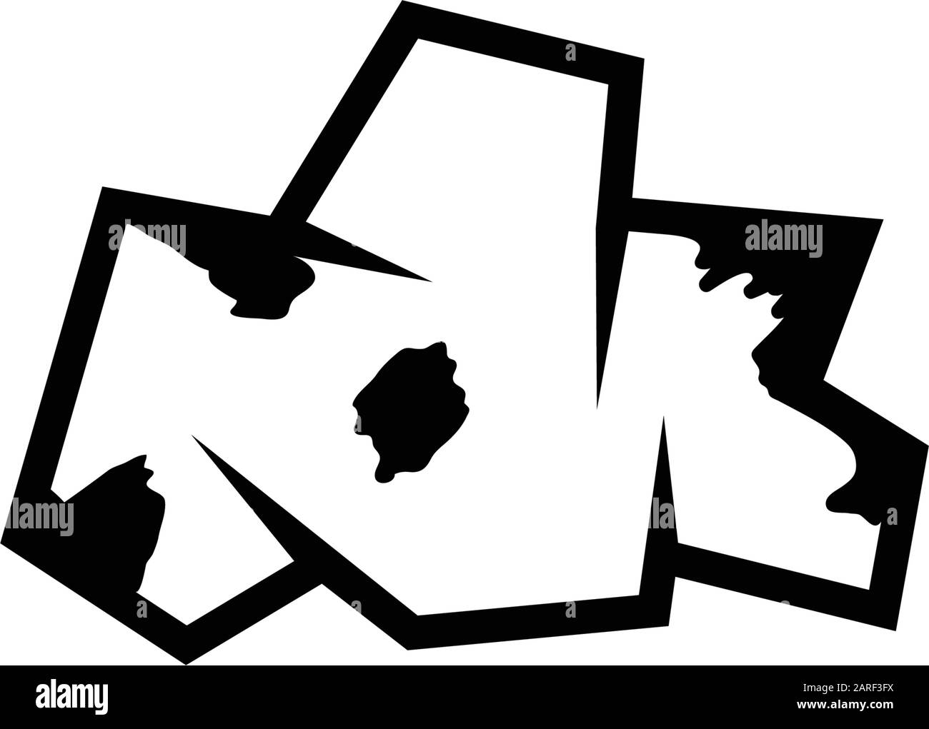 Crumpled Paper Ball, Garbage Sheet. Flat Vector Icon illustration ...