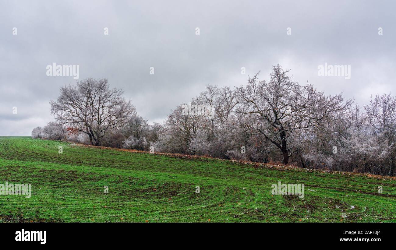 Farmland and hoar frost hi-res stock photography and images - Alamy