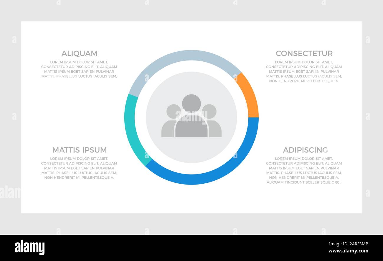 Set of blue and orange, turquoise elements for infographic presentation ...