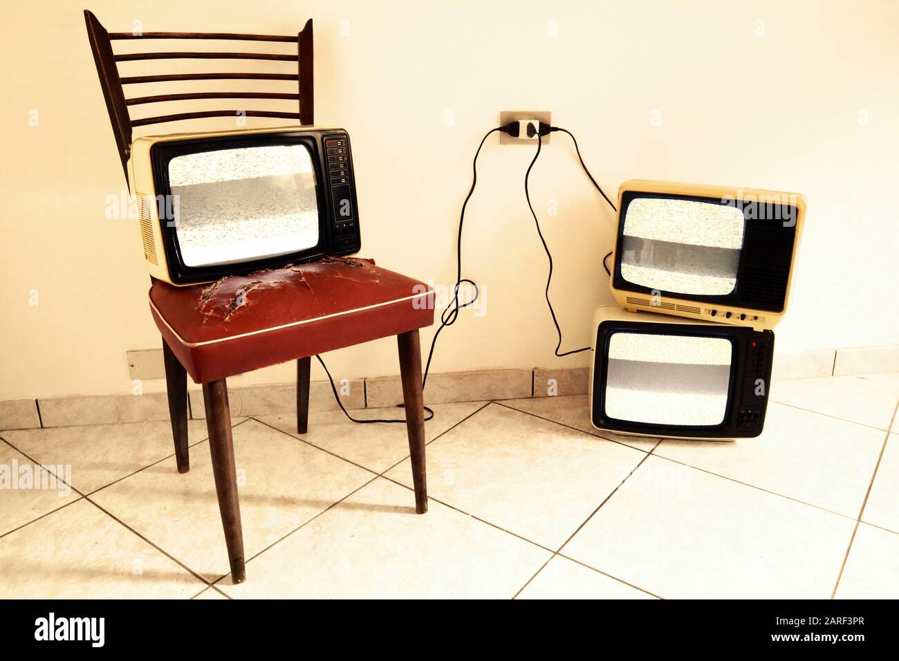 1970s Retro old TV Stock Photo - Alamy