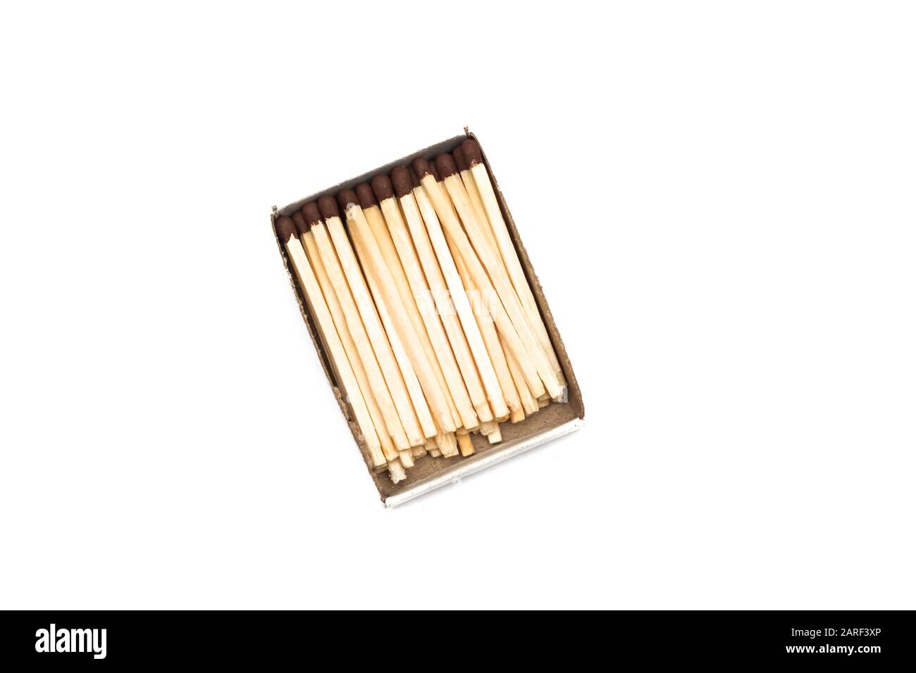 Matchbox close up, isolated on white background, macro photo Stock ...