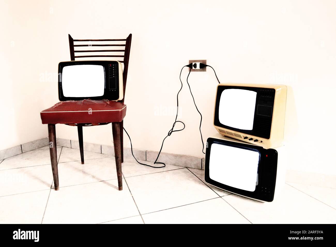 1970s Retro old TV Stock Photo - Alamy