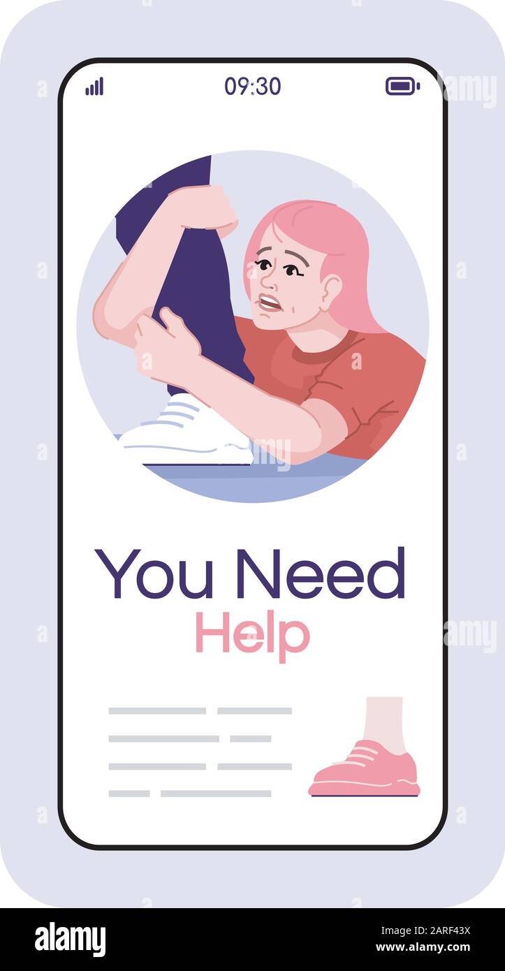 Obsessive relationship social media post smartphone app screen. Mobile ...