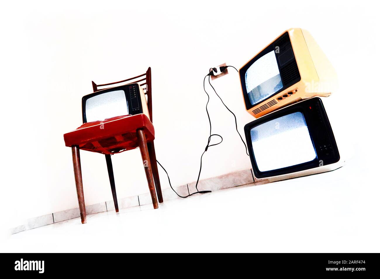 1970s Retro old TV Stock Photo - Alamy