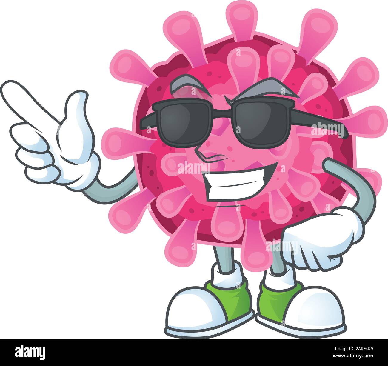 Super cool corona virus character wearing black glasses Stock Vector ...