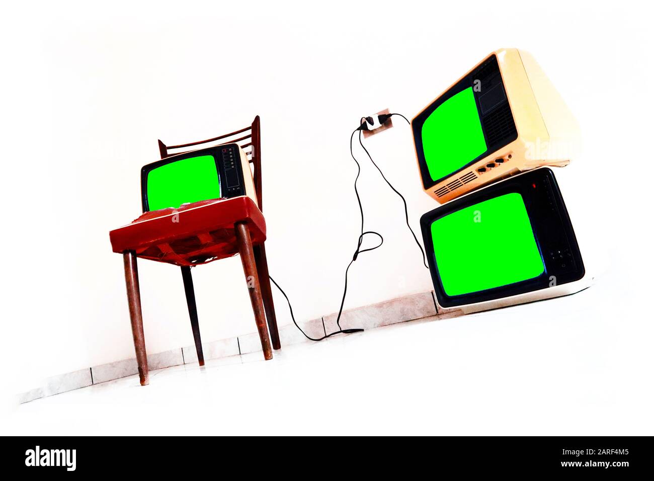 1970s Retro old TV Stock Photo - Alamy