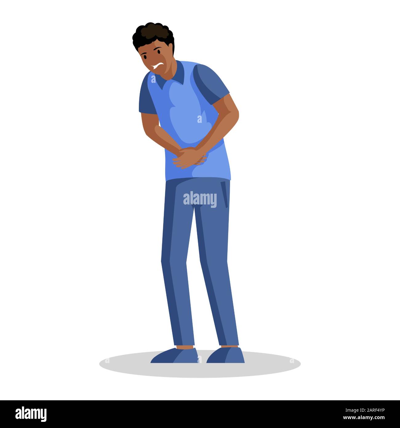 Abdominal pain man Stock Vector Images - Alamy
