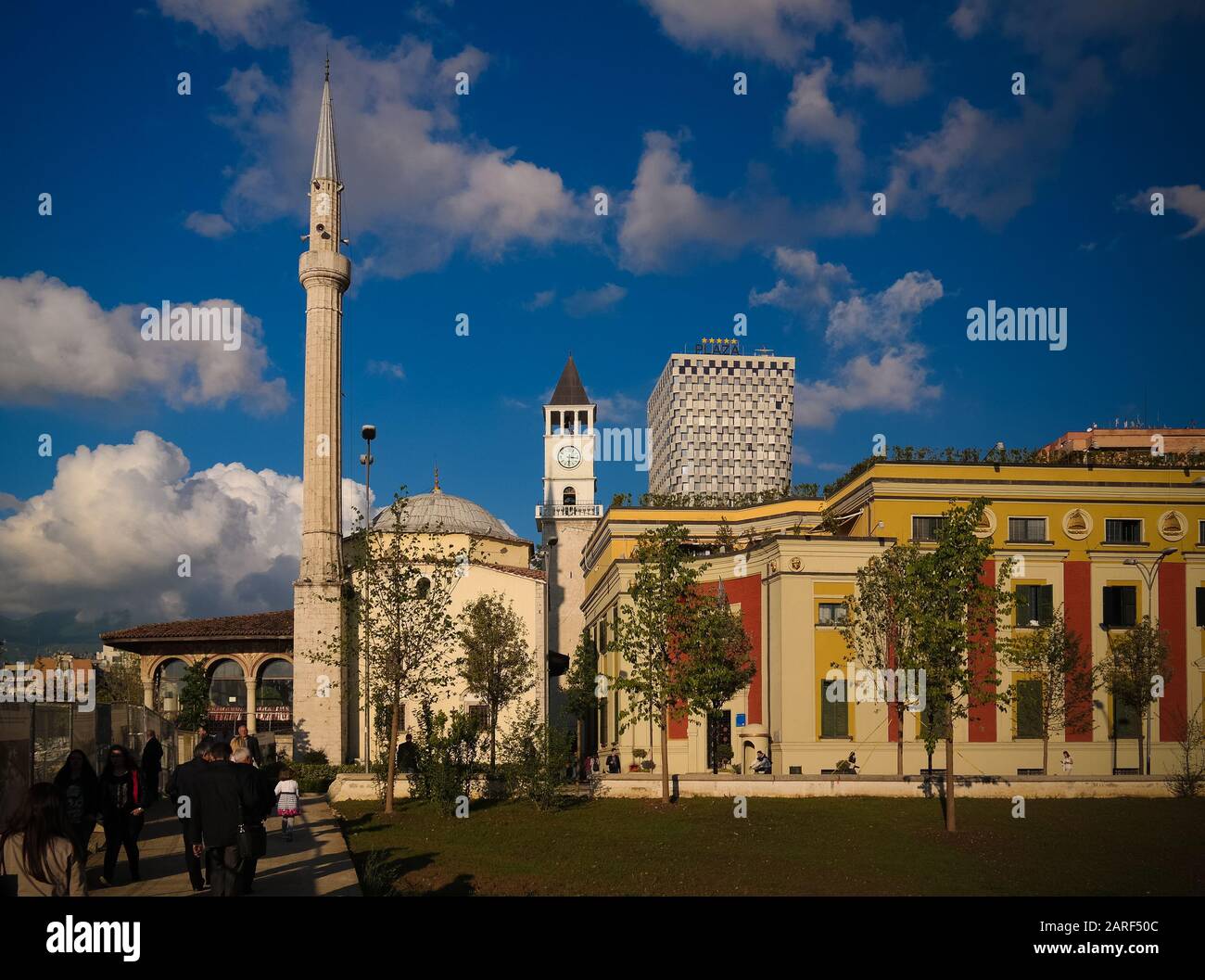 Exterior view to Ethem Bey Mosque at Skanderbeg square - 10 maay 2017 ...