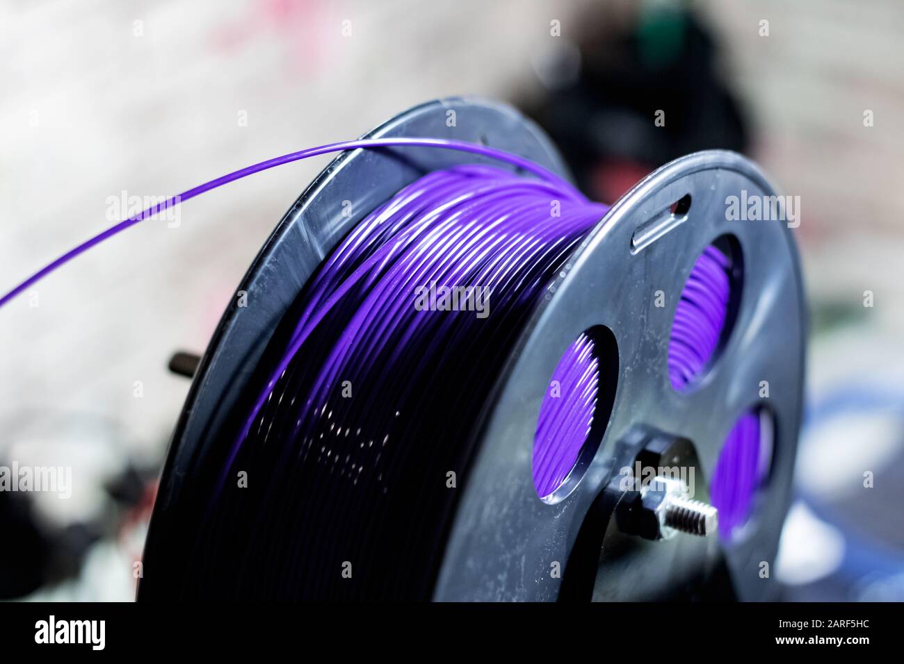 Coil with plastic for printing on a 3D printer Stock Photo - Alamy