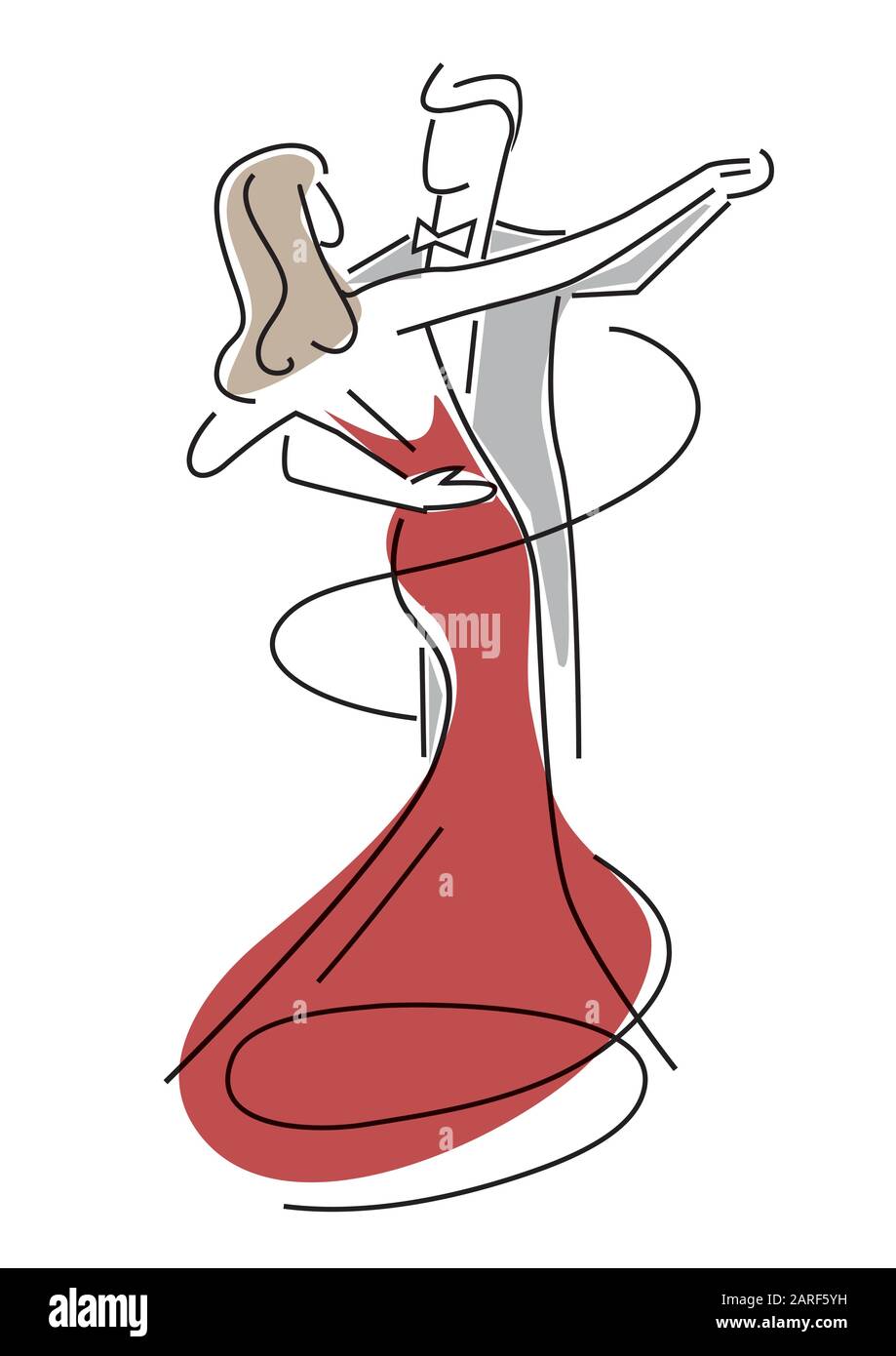 Dancing couple illustration hi-res stock photography and images - Alamy