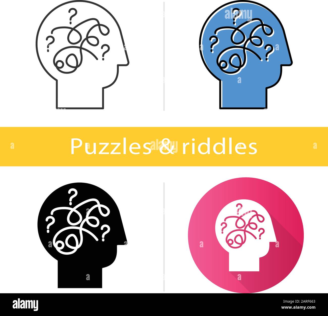 Puzzled mind icon. Mental exercise. Ingenuity test. Critical thinking ...