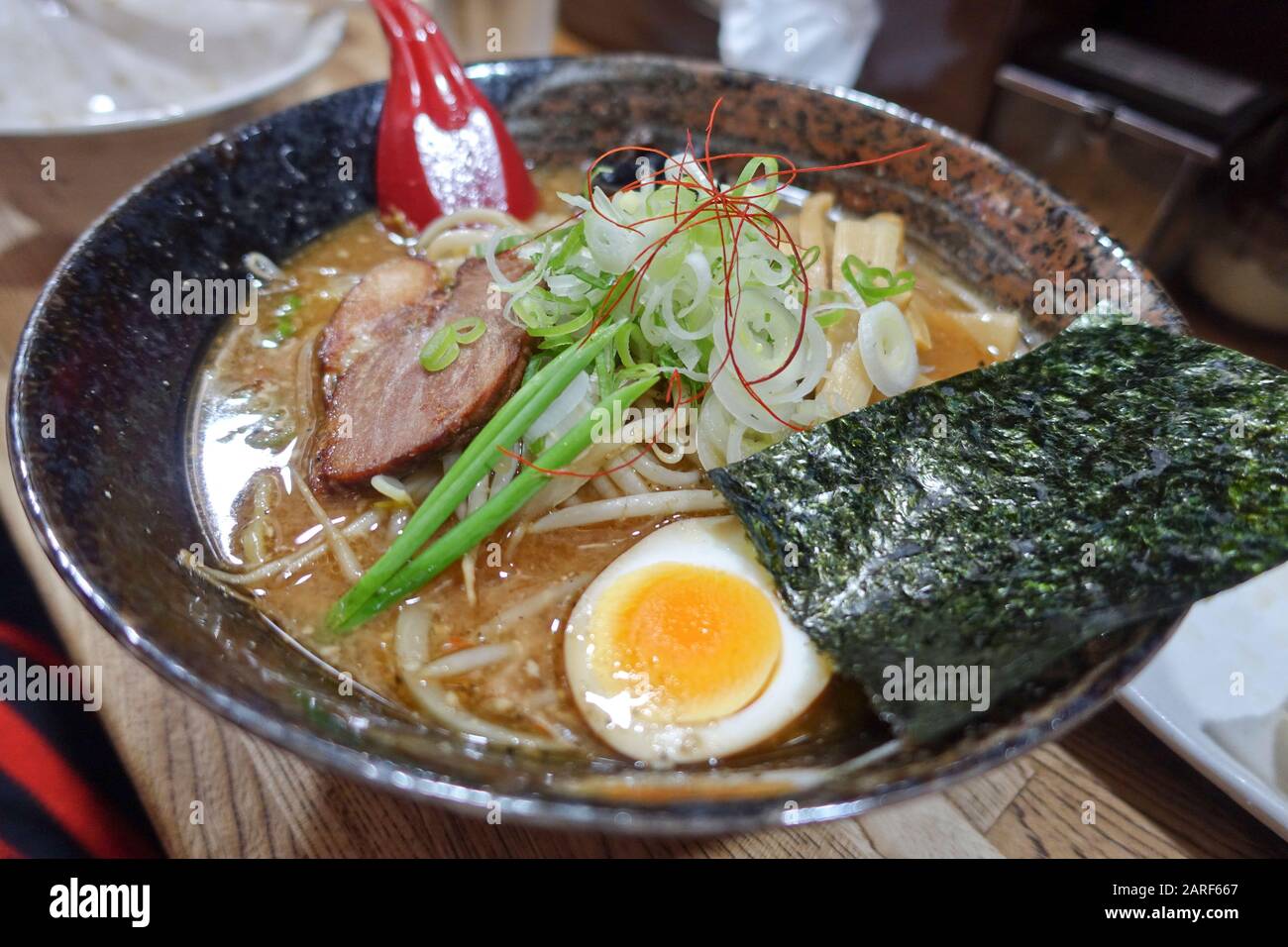 Ramen is a Japanese noodle dish served in a meat or fish-based broth ...