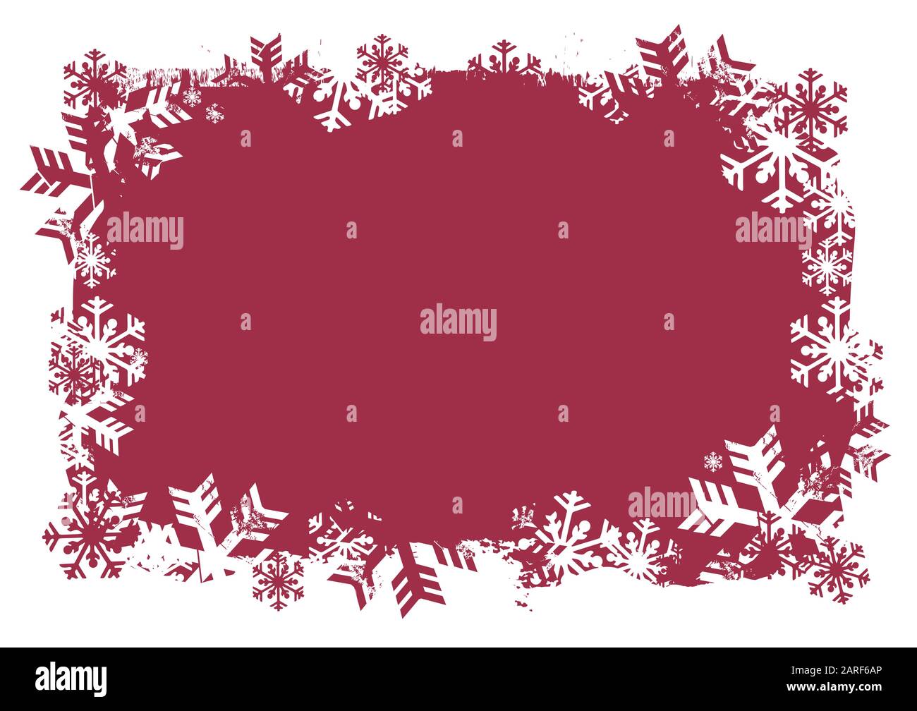 Christmas snowflakes grunge red frame.Vector available Stock Vector ...