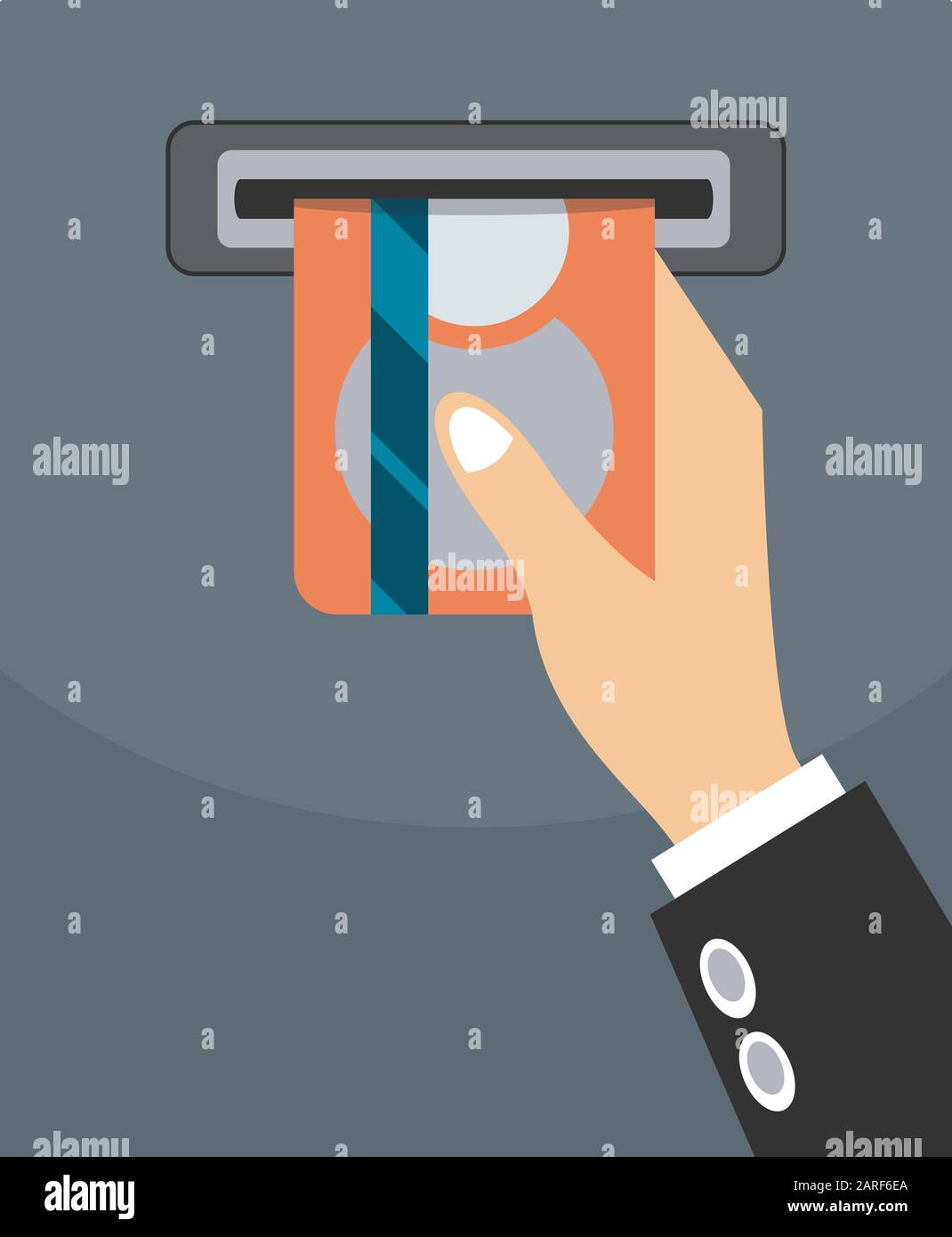 Man and cash machine Stock Vector Images - Alamy