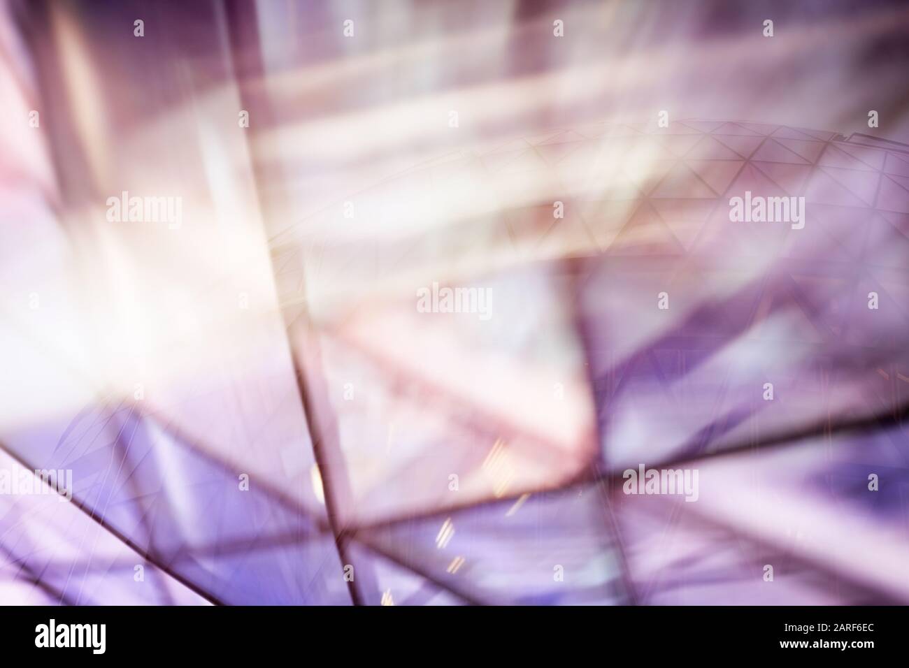 Architectural abstract. Modern building exterior with hazy coloured ...