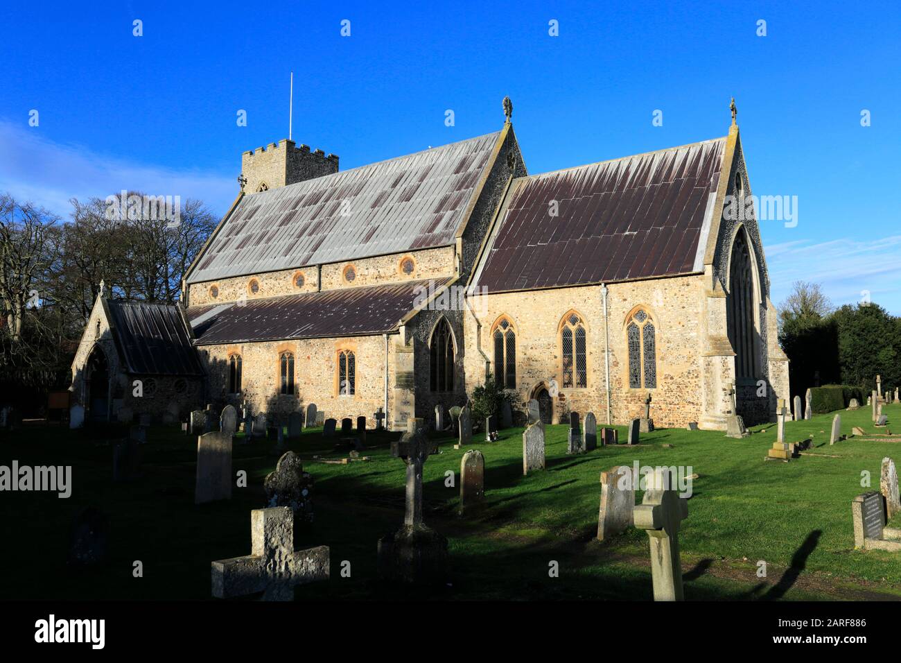 St Marys church, Old Hunstanton village, North Norfolk, England, UK ...