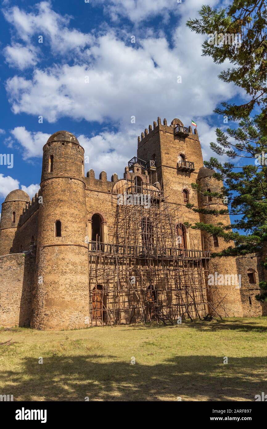 Fasilides Castle, founded by Emperor Fasilides in Gondar, Ethiopia ...