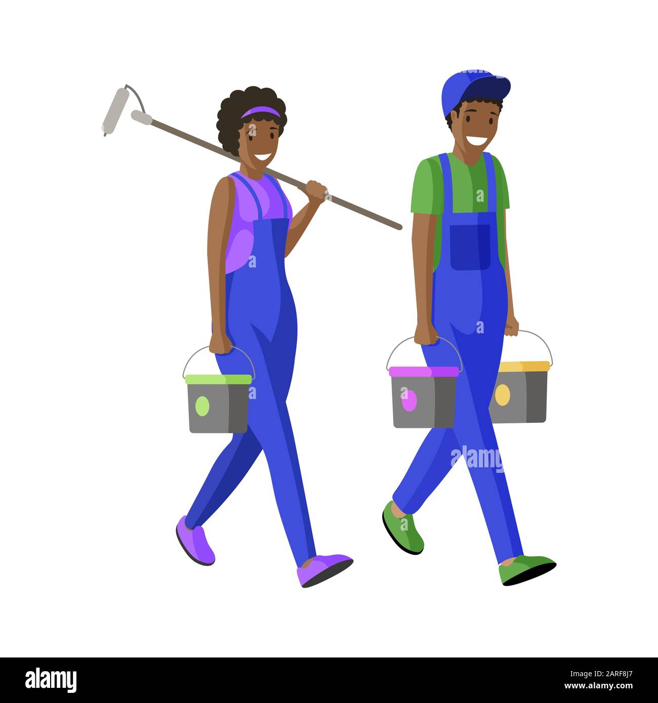 Flat cartoon characters specialists Stock Vector Images - Alamy