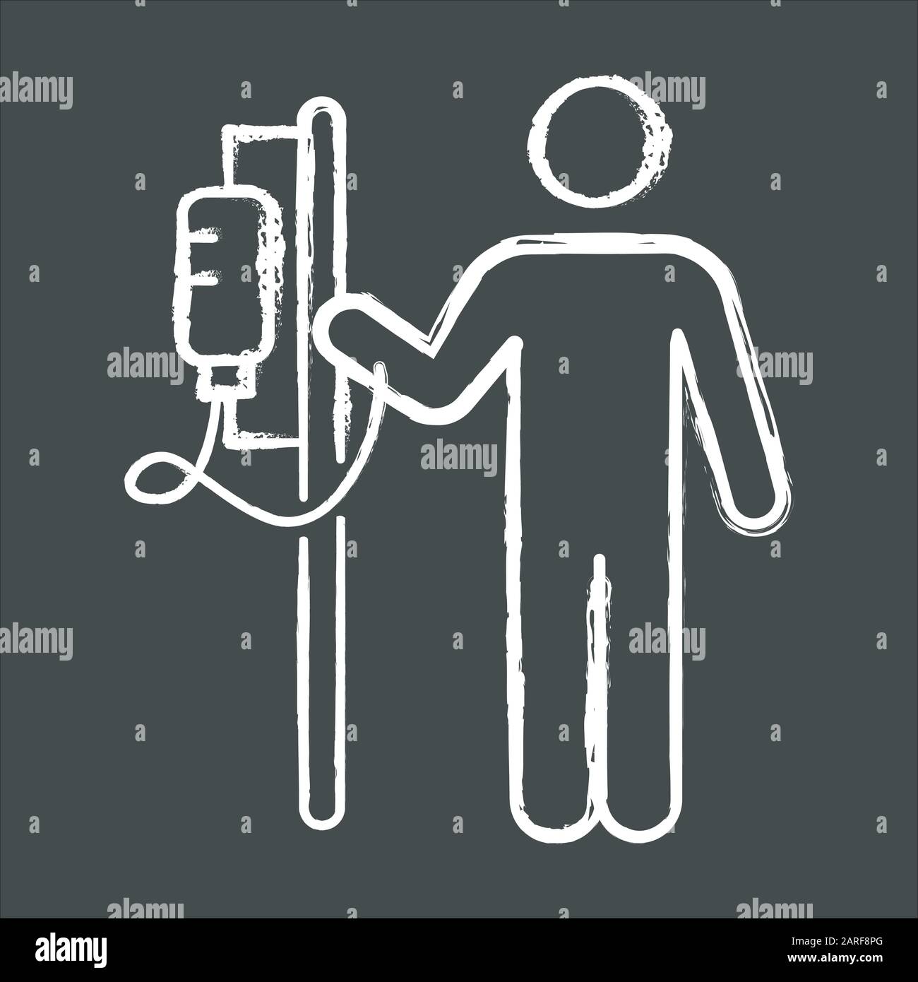 Dropper chalk icon. Medical procedure. Healthcare services. Patient ...