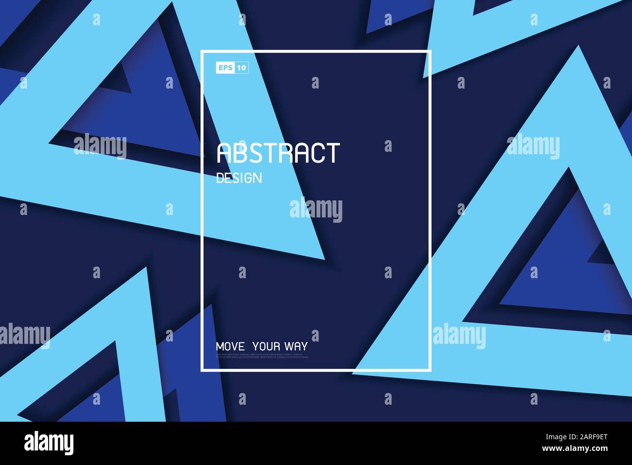 Abstract blue triangle geometric of minimal design artwork decorative ...