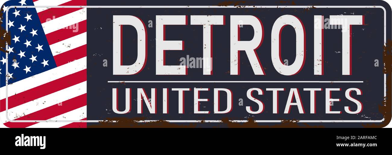 Welcome detroit city sign michigan hi-res stock photography and images ...